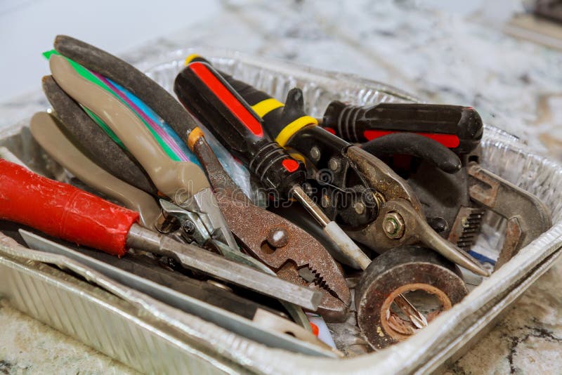 Tools in Crafting Tools on a Work Table Stock Image - Image of handyman ...