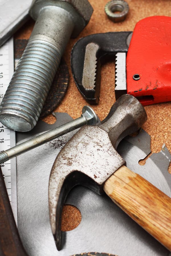 Hand tools close up stock image. Image of background - 113535361