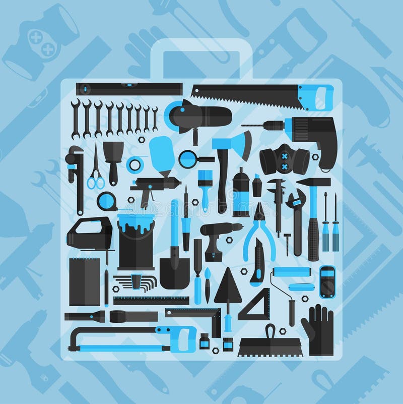 Hand Tools Icon Set , Flat Design , Eps10 Vector Format Stock Vector ...
