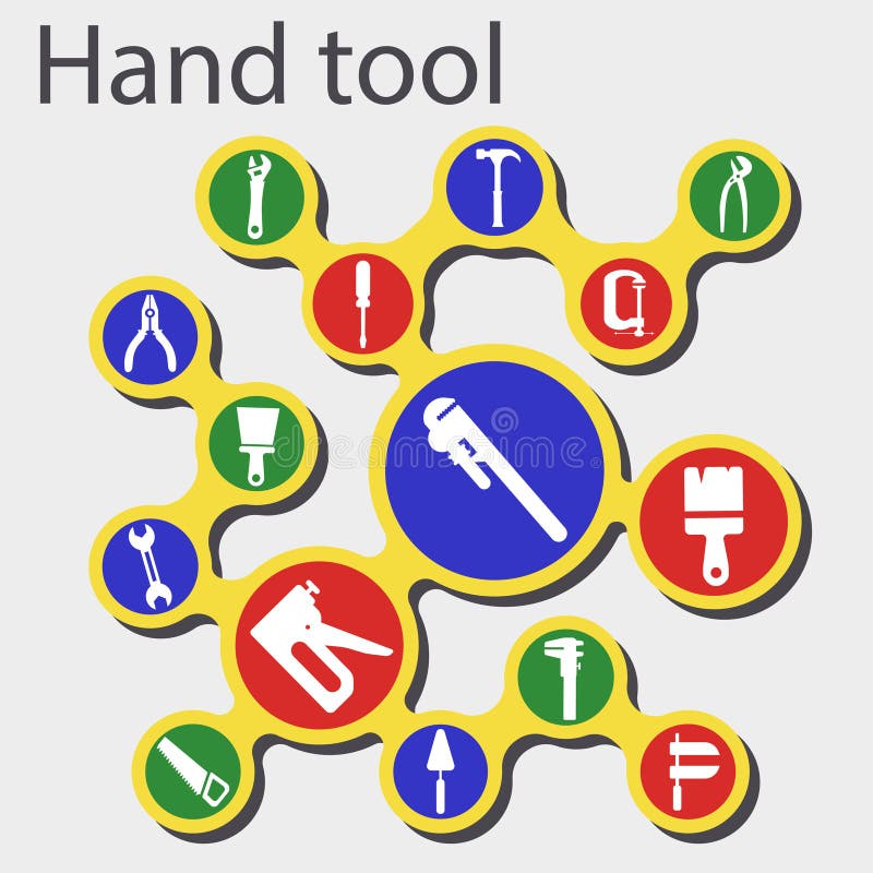 Hand Tools Icons Minimal Design. Hand Tool Stock Vector - Illustration ...