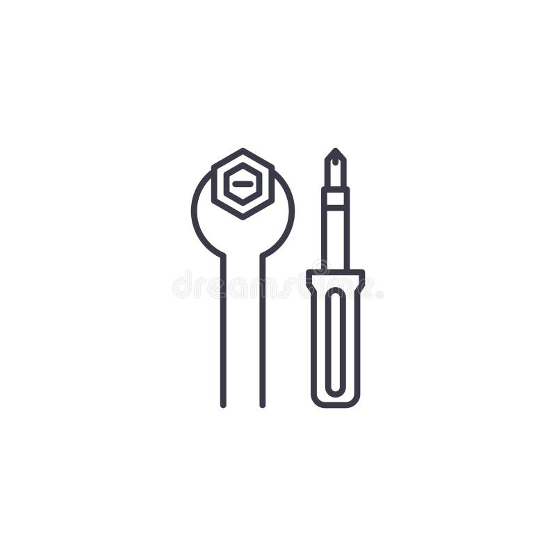 Hand Tools Linear Icon Concept. Hand Tools Line Vector Sign, Symbol ...