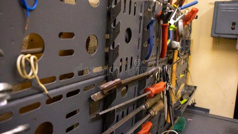 Hand tools on the machine stock photo. Image of machine - 160832408