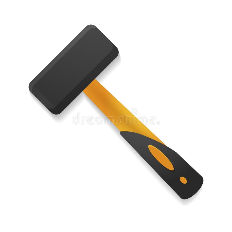 Hand Tools for Repair and Construction. Realistic Rubber Hammer ...