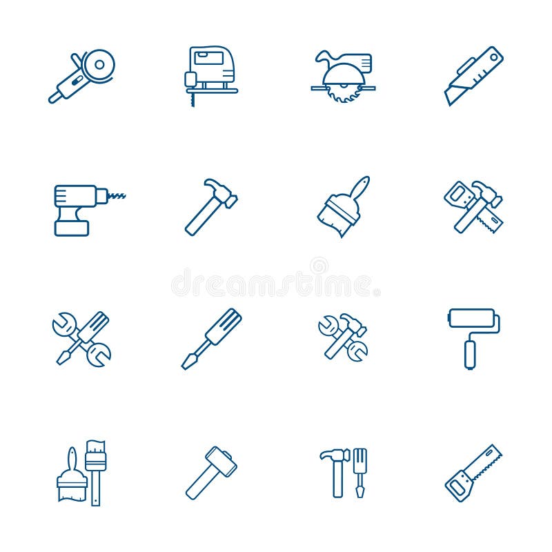 Hand tools stock vector. Illustration of power, tools - 67829338