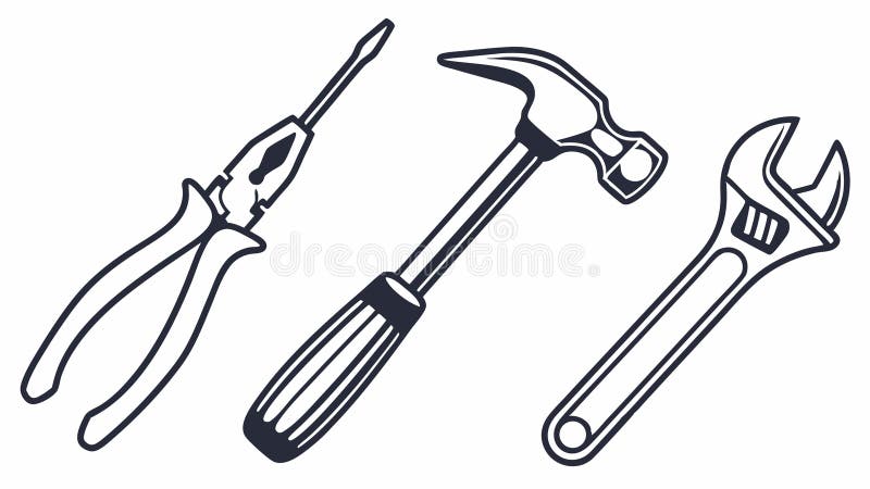 Hand Tools Set Vector Illustration, Workshop and Repair Design, Vector ...