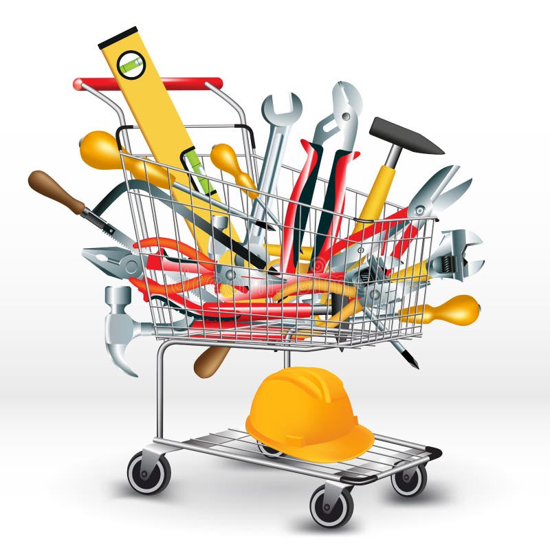 Hand tools shopping stock vector. Illustration of repair - 60802490