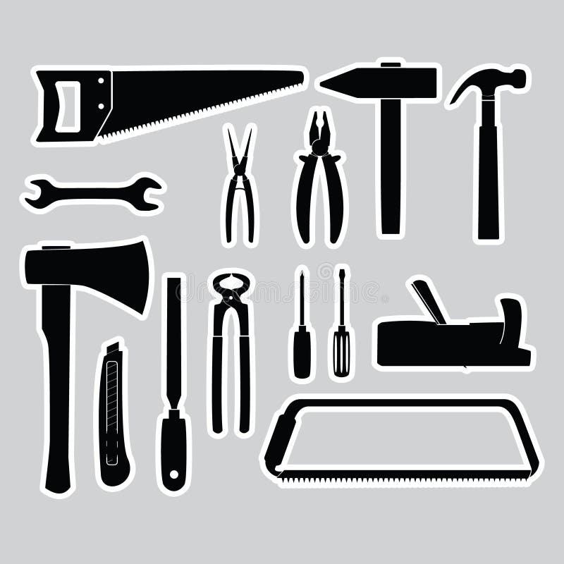 Tools icon stock vector. Illustration of clip, equipment - 8946050
