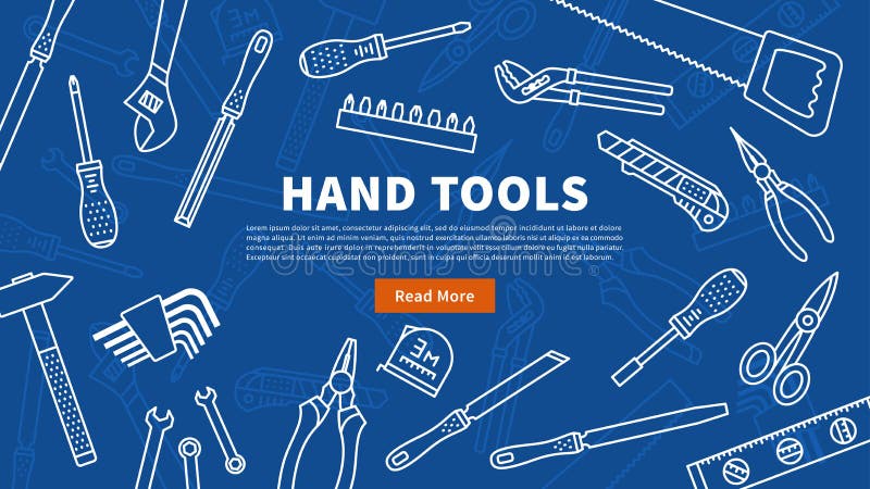 Hand Tools Vector Illustration Stock Vector - Illustration of metal ...