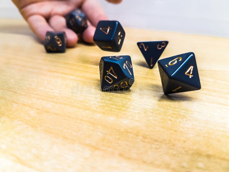 Throw the Dice on the Table Stock Image - Image of dungeon, wooden ...