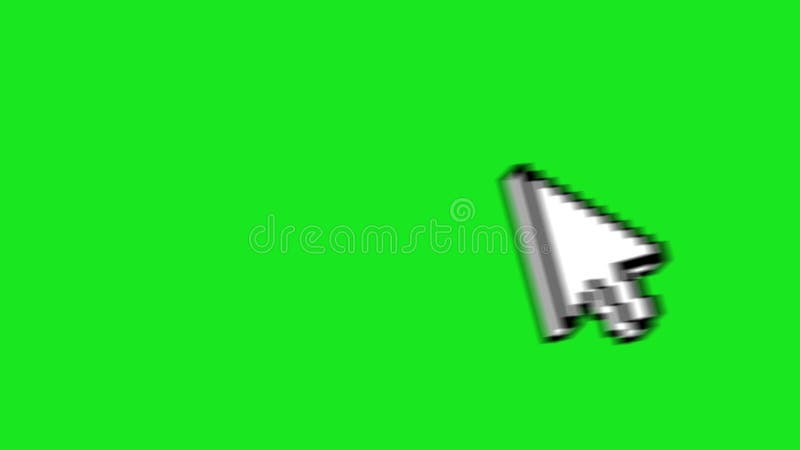 Hand Touch Click Icon Animation with Green Screen. Single Blue Hand ...