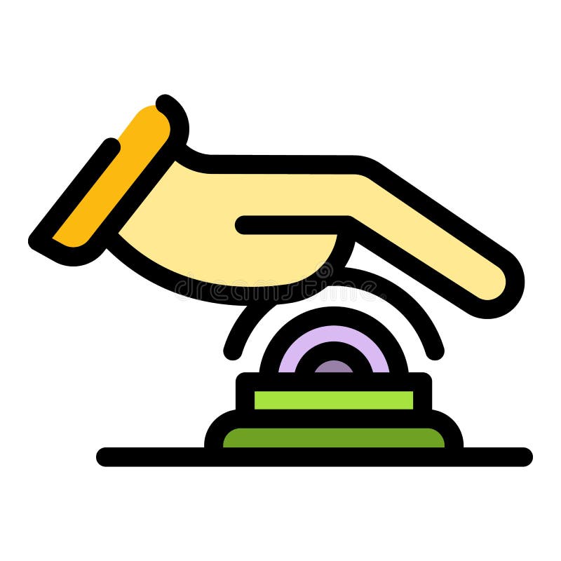 Hand Touch Authentication Icon Color Outline Vector Stock Vector ... Hand Touch Authentication Icon Color Outline Vector Stock Vector ...