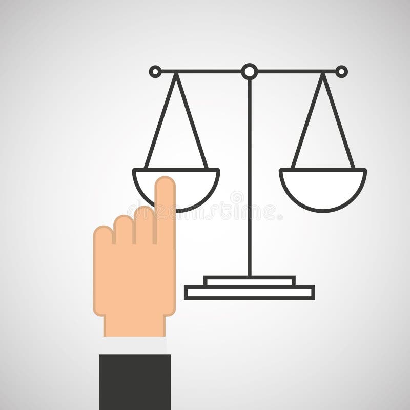 Hand Touch Balance Financial Stock Vector - Illustration of banking ...