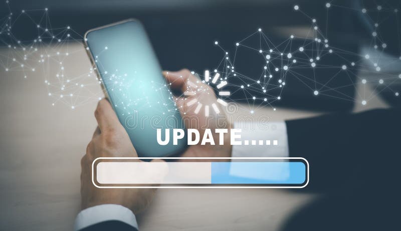 Hand Touch Bar of Update Software Computer Program Upgrade Business ...