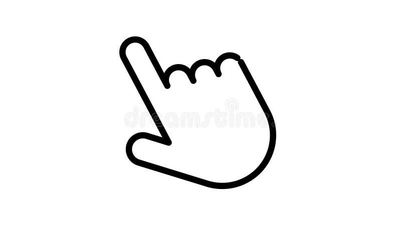 Hand Touch. Click Icon Animation with Optional Luma Matte. Alpha Luma ...