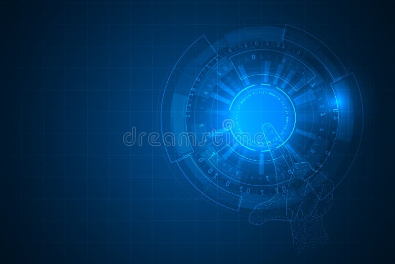 Intelligence Touch. Hand Digital Technology Innovation Touch Stock ...