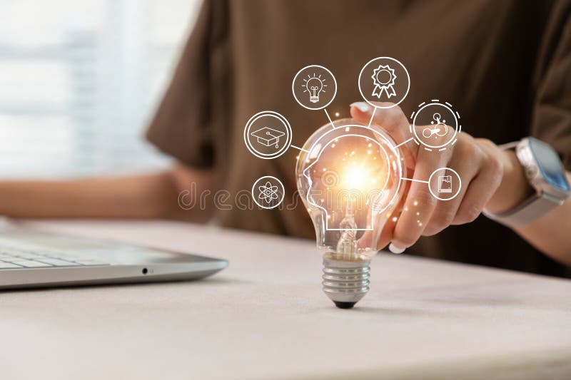 Hand Touch Digital Screen Hologram Light Bulb, E-learning with ...