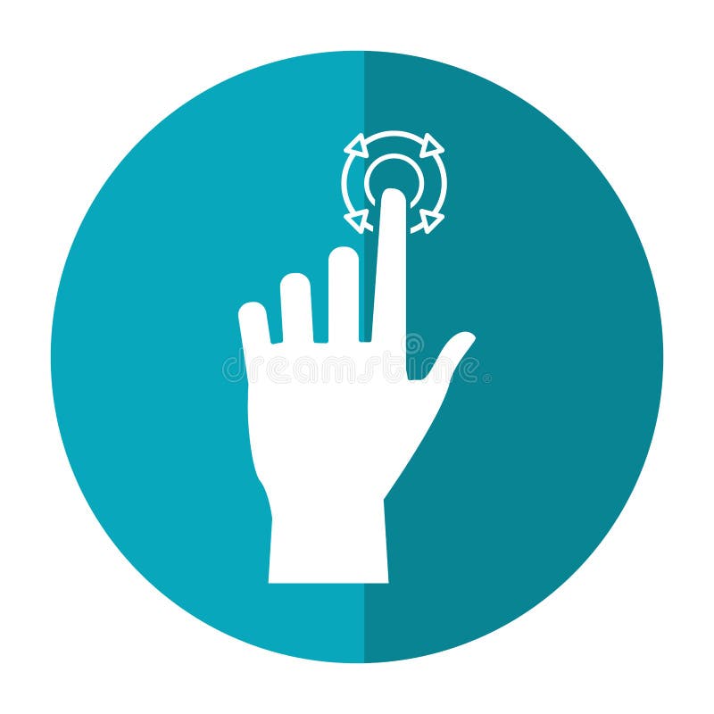 Hand touch game vr shadow stock vector. Illustration of projection ...