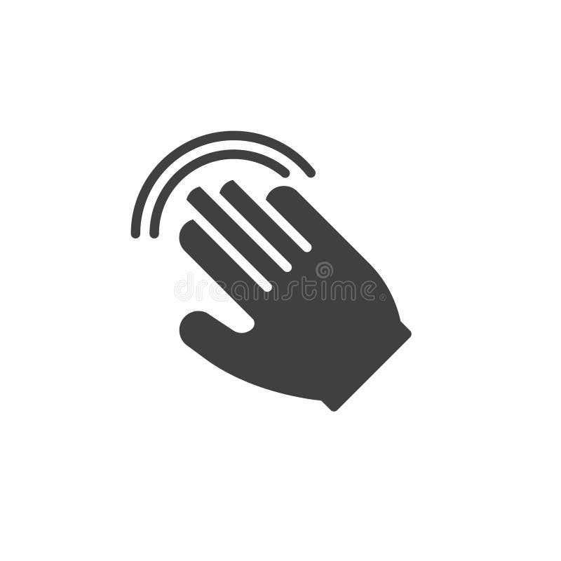 Touch Gesture, Hand Cursor for Computer Mouse Line and Silhouette Icon ...