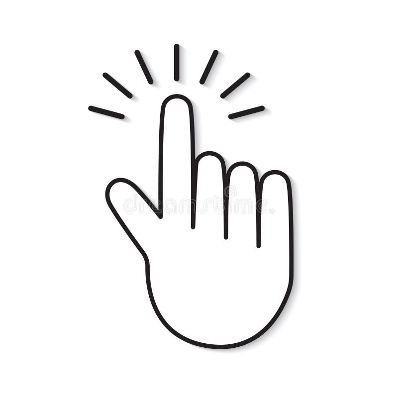 Hand touch icon stock vector. Illustration of interface - 143278372