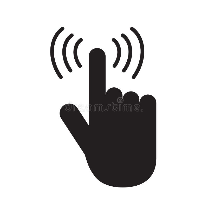 Hand touch icon stock vector. Illustration of interface - 143278372