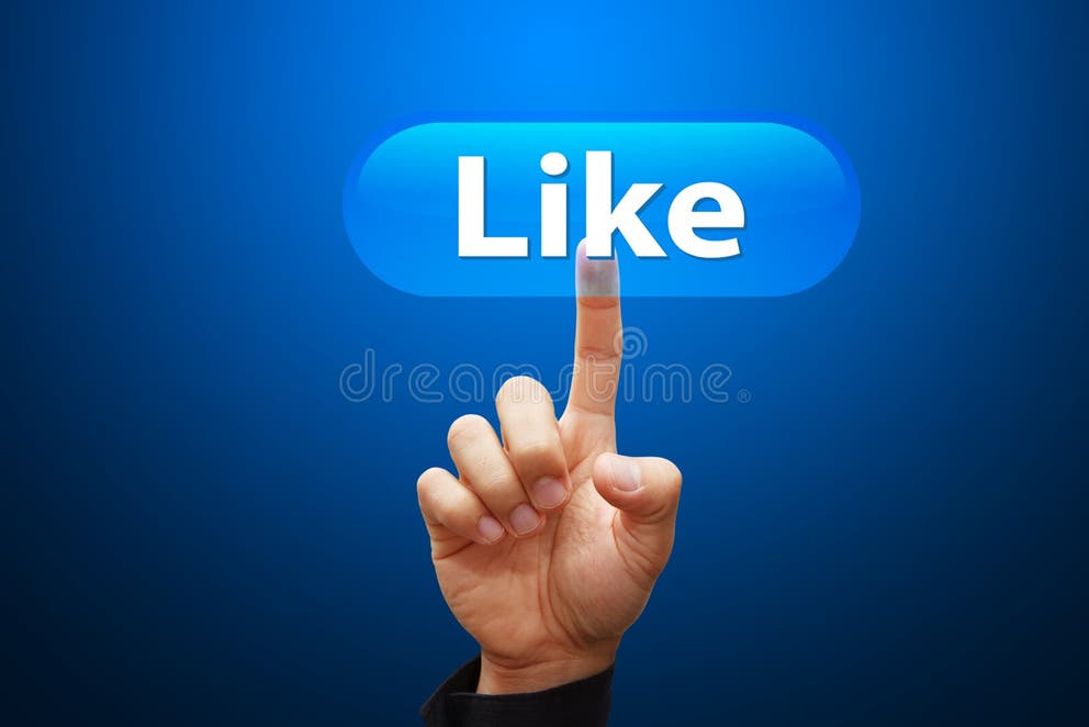 Hand touch like button stock image. Image of business - 24356141