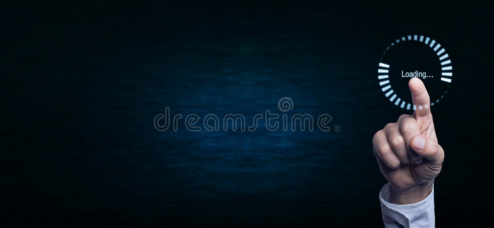 Loading only Sign in Blue and White Stock Image - Image of scissor ...