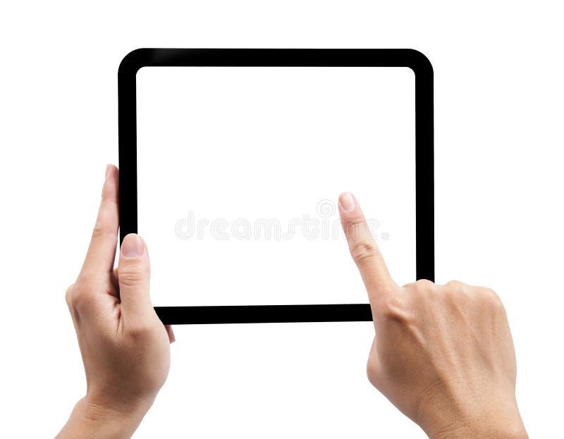 Hand and Touch-pad Isolated Stock Image - Image of analyzing, mobile ...
