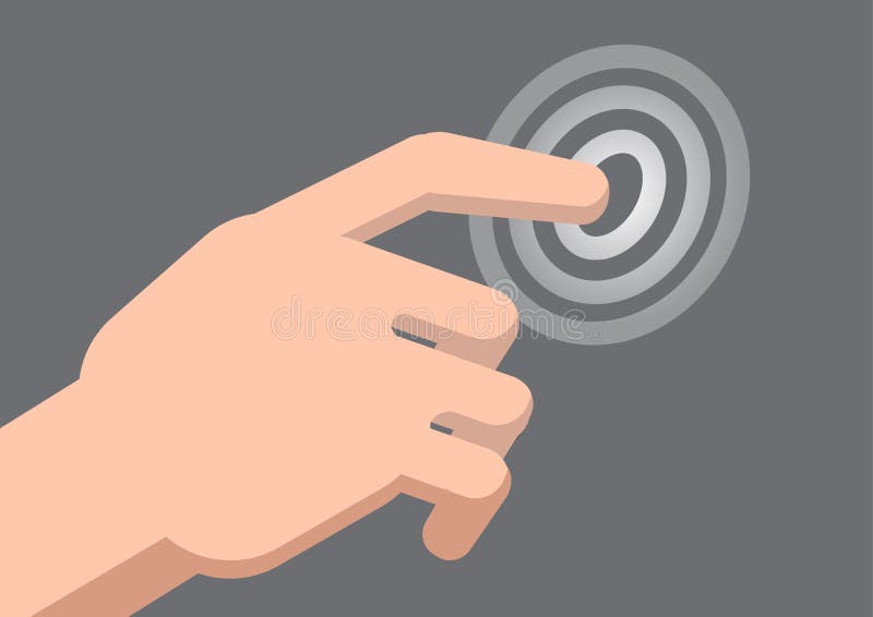 A Hand Touch Pointer - Vector Illustration Stock Vector - Illustration ...