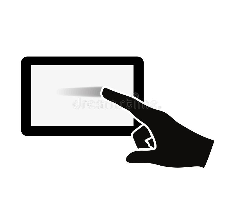 Hand touch screen stock vector. Illustration of drop - 40001108