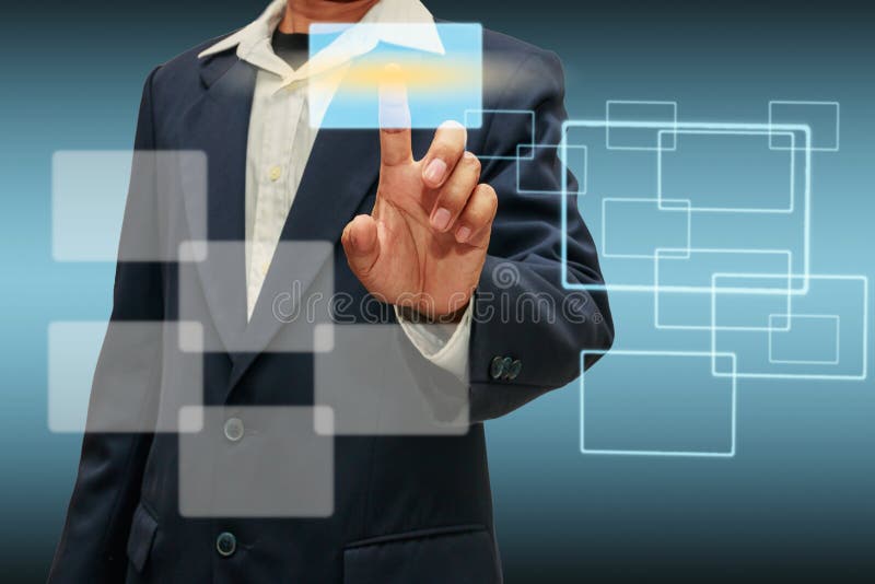 Hand touch screen stock photo. Image of effect, computer - 102253704