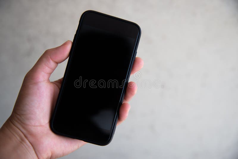 Hand touch smartphone stock photo. Image of phone, holding - 137025792