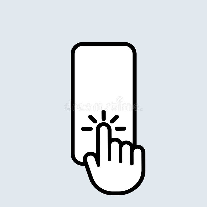 Hand Touch Smartphone Icon. Cursor Finger. Hand Touch Screen for App ...