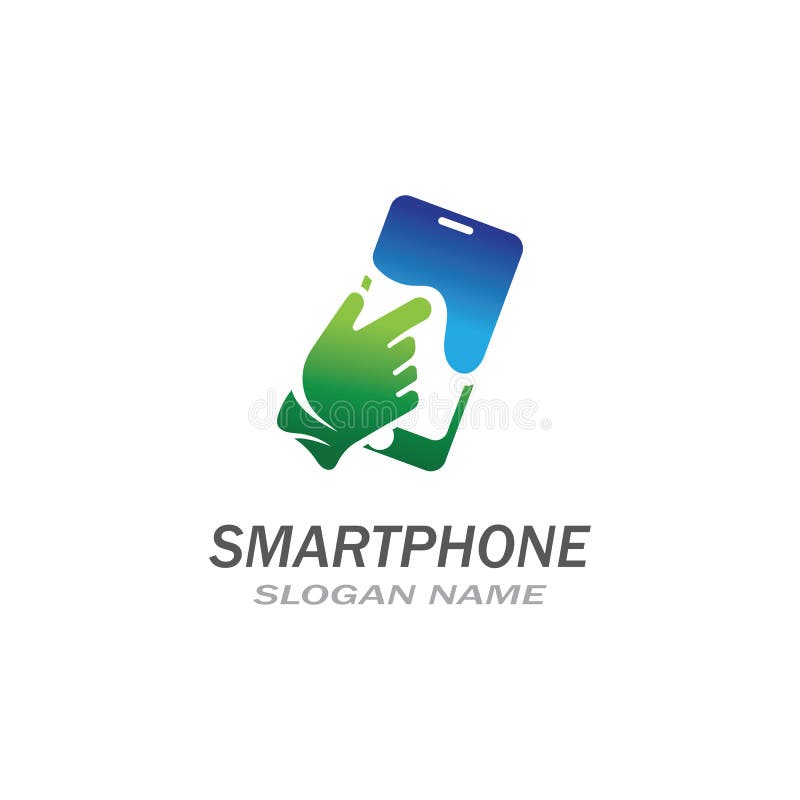 Hand Touch Smartphone Icon on White Background for Your Design, Logo ...