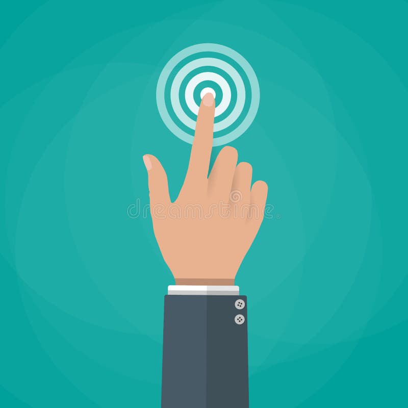 Hand Touch Vector Illustration. Stock Vector - Illustration of gesture ...