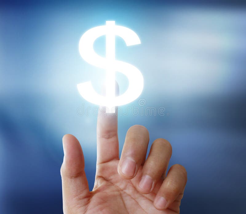 Hand touch virtual icon in stock image. Image of digital - 91235739