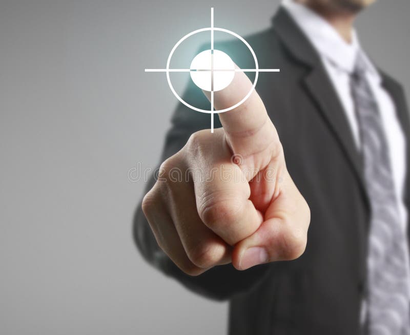 Hand Touch Virtual Icon Social Network Stock Illustration ...