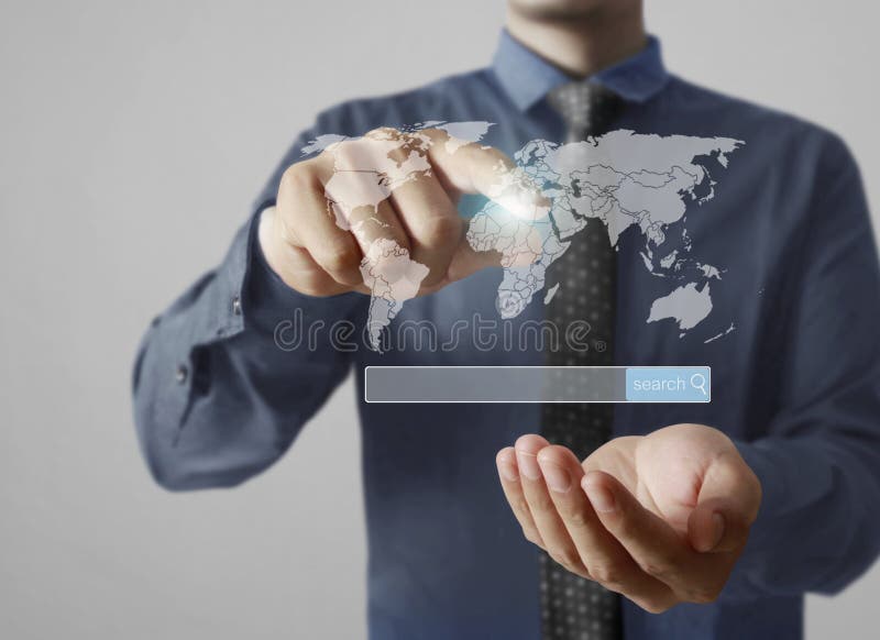 Hand Touch Virtual a Icon Social Network Stock Illustration ...