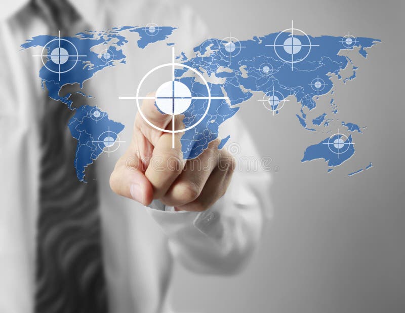 Hand Touch Virtual Icon Social Network Stock Illustration ...