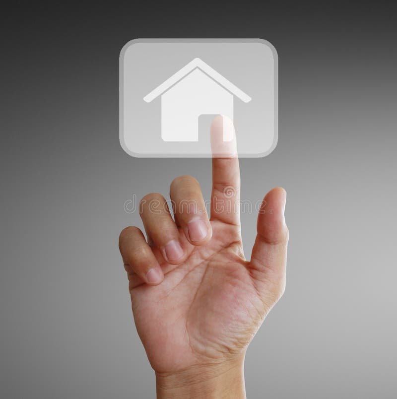 Touch Virtual Icon of Social Network Stock Image - Image of networking ...