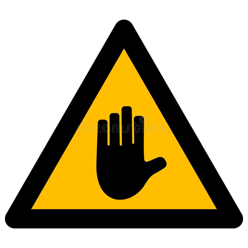 Do Not Touch, Warning Sign. Vector Illustration Stock Illustration ...