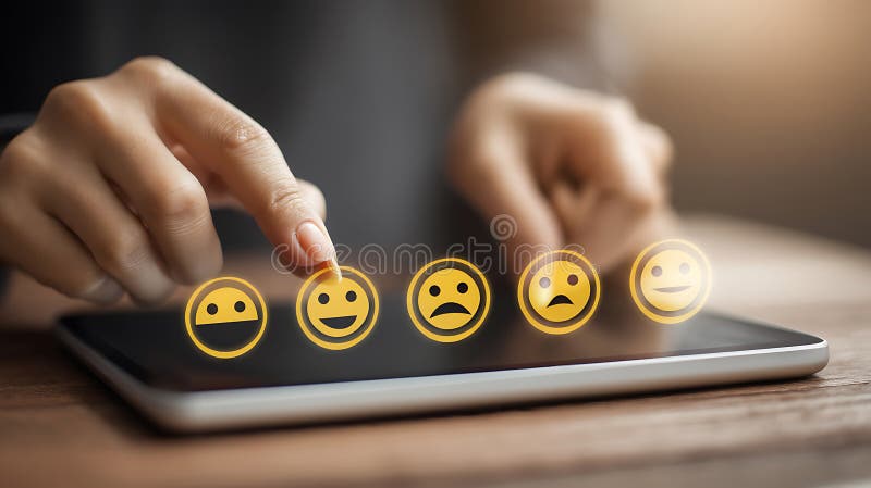 Customer Experience Feedback Using Digital Tablet with Hand Rating ...