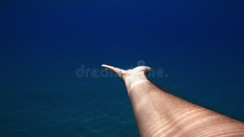 The Sun Rays on the Arm Underwater Stock Footage - Video of sense ...