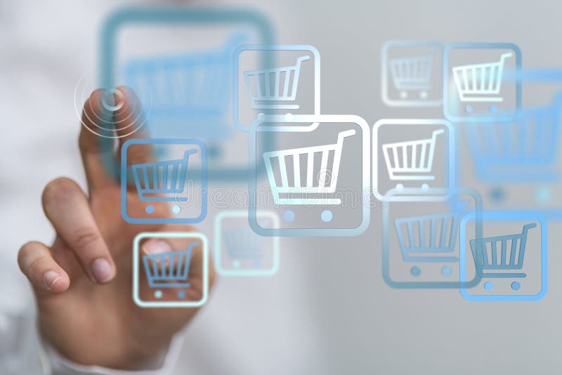 A Hand Touches Virtual Percent Icon Stock Photo - Image of white, sold ...