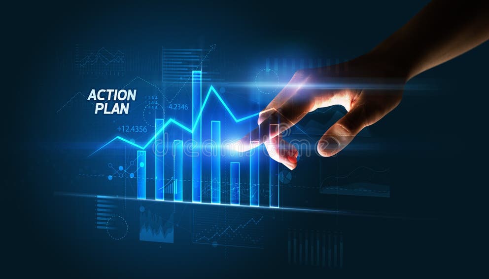 Hand Touching Business Concept Concept Stock Image - Image of increase, businessman: 301253595