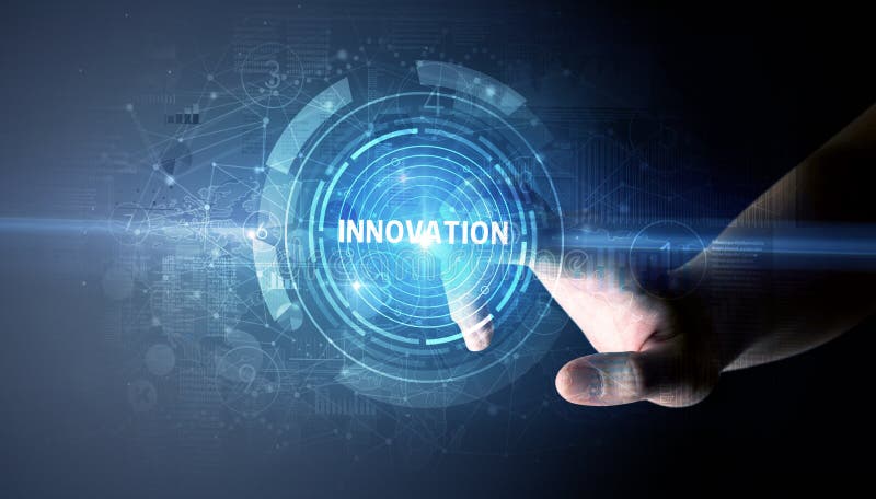 Hand Touching Business Concept Button Stock Image - Image of icon ...