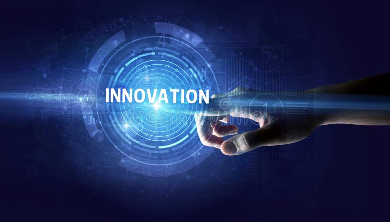 Hand Touching Business Concept Button Stock Photo - Image of user ...