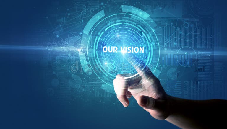 Hand Touching Business Concept Button Stock Image - Image of ...