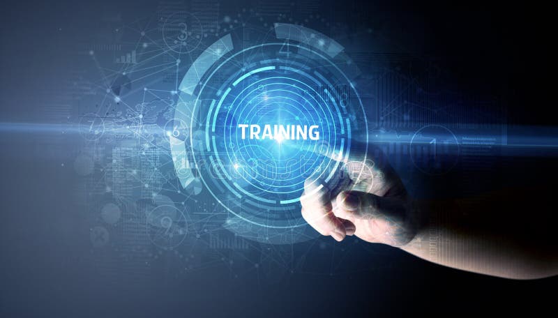 Hand Touching Business Concept Button Stock Image - Image of choice ...