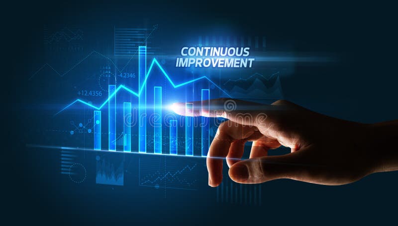 Hand Touching Business Concept Concept Stock Photo - Image of ...