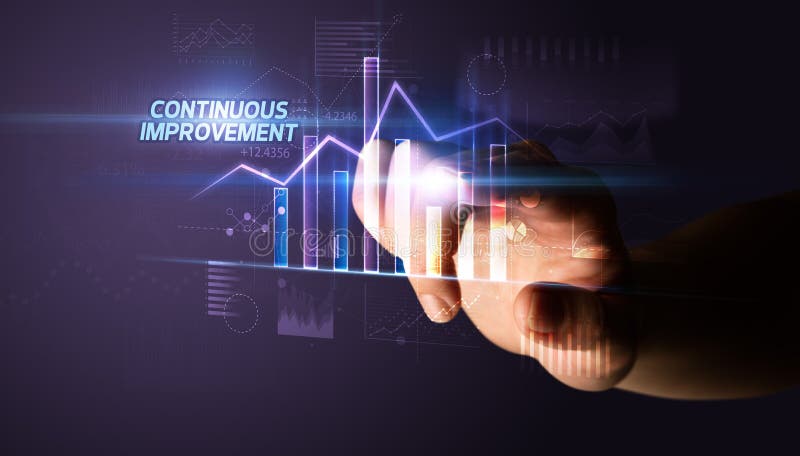 Hand Touching Business Concept Concept Stock Image - Image of growing ...